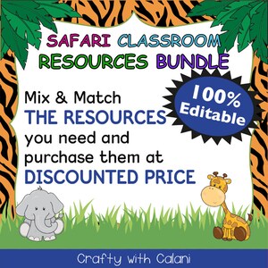 Classroom Behavior Chart Safari Classroom Theme Safari - Etsy