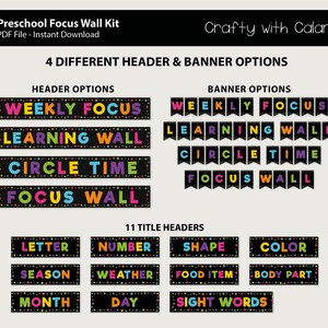 Preschool Focus Wall Template, Preschool Learning Wall, Classroom ...
