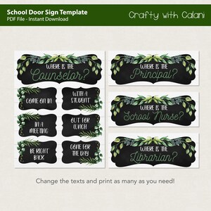 School Door Sign Template, Personalized Door Sign, Where is the ...