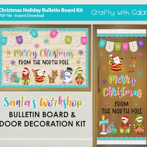 Christmas Bulletin Board Kit, Christmas Classroom Door Decor, North ...