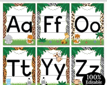 Alphabet Poster Classroom Decoration, Owl Classroom Theme, ABC Editable ...