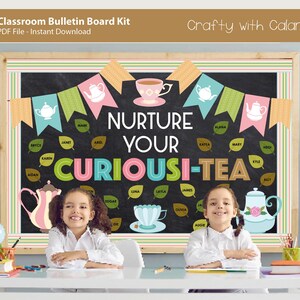 Pour Some Positivi-tea Bulletin Board Kit, Tea Lover Classroom Display ...
