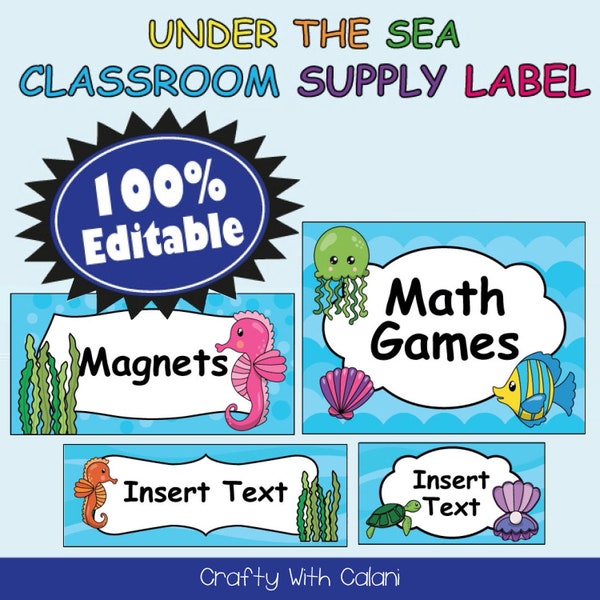 Under the Sea Labels - Etsy