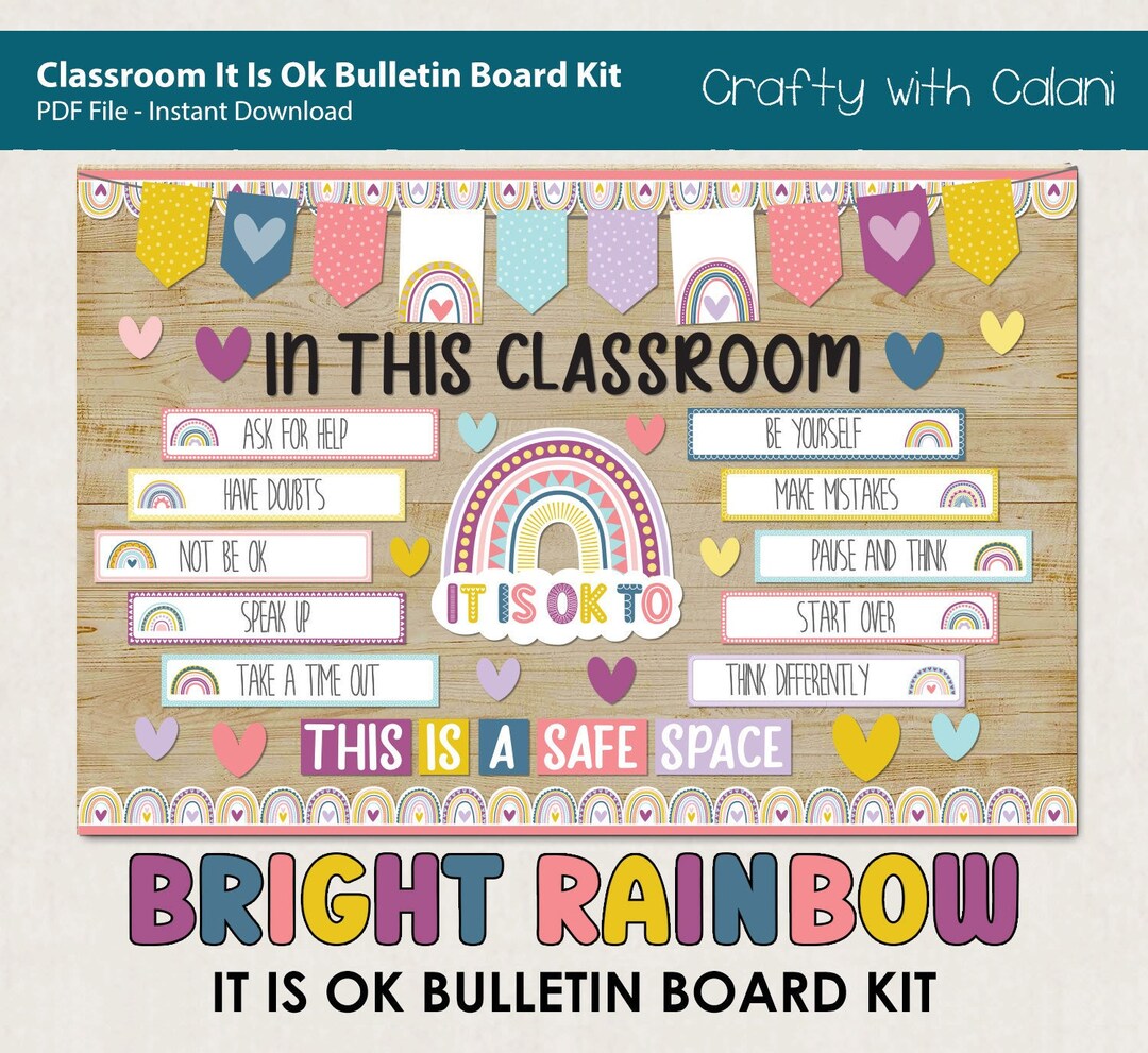 Mindset Bulletin Board Kit, Classroom Door Decor, Social Emotional ...