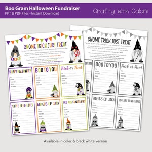 Halloween Candy Gram Template Halloween Boo Gram PTA PTO - Etsy