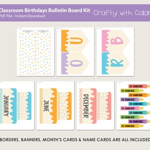 Birthday Board Classroom Decor, Cake Classroom Theme, Editable Class ...
