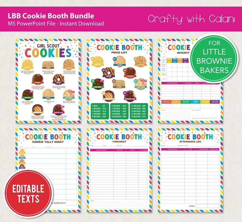 Girl Scout Cookie Booth Printable 2023 LBB Cookie Price List - Etsy
