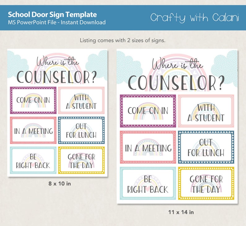 School Door Sign Template Personalized Door Sign Where is - Etsy