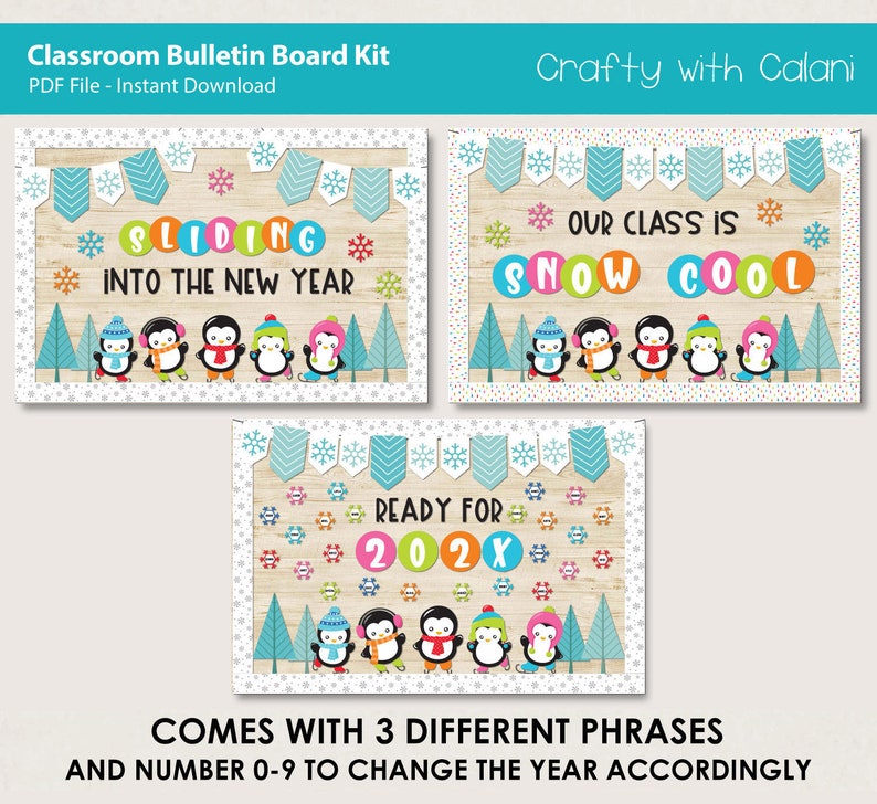 Classroom Bulletin Board Kit New Year Bulletin Board Cute - Etsy