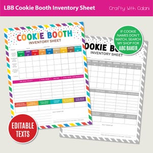 2025 Scout Cookie Booth Printable, LBB Cookie Booth Inventory List ...