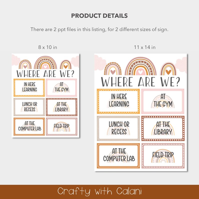 Classroom Door Sign Boho Rainbow Classroom Where Are We Door - Etsy