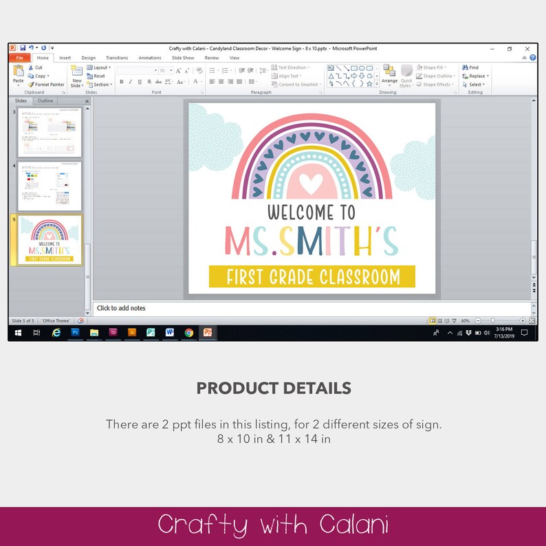 Classroom Welcome Sign Boho Rainbow Classroom Rainbow Door - Etsy