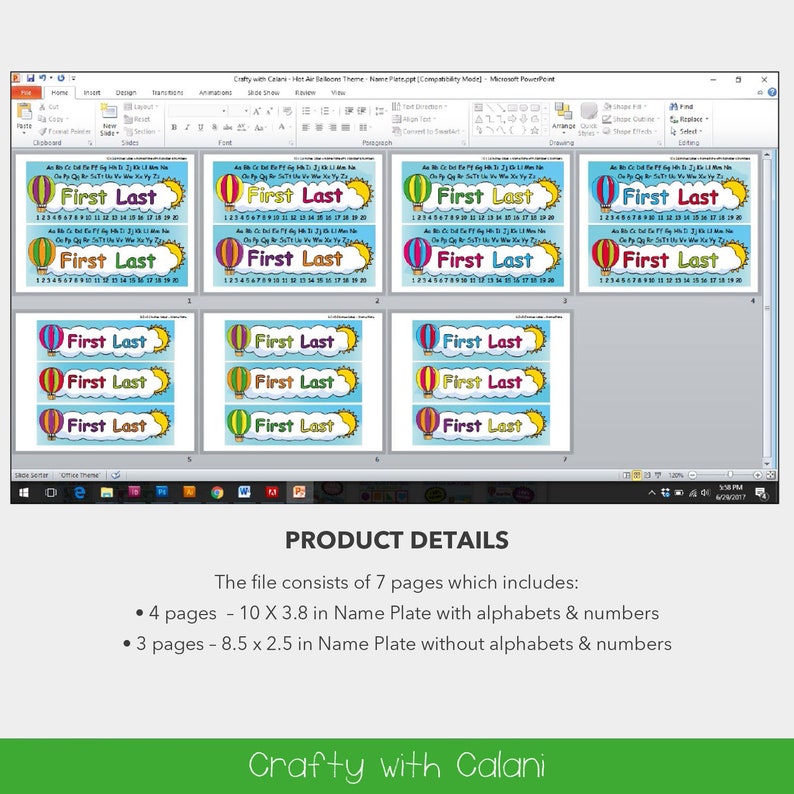 Classroom Name Plate Labels Hot Air Balloon Classroom - Etsy