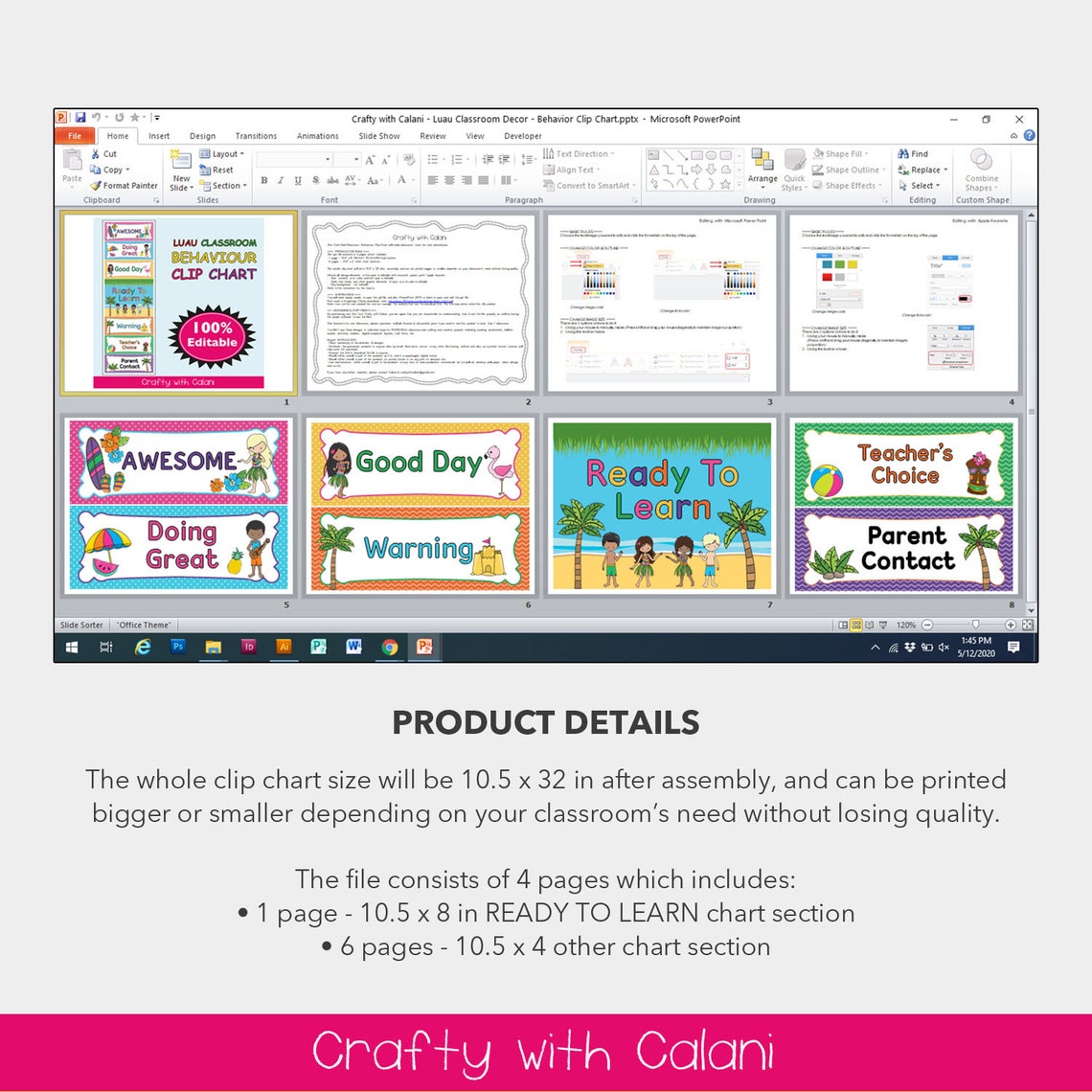 Classroom Behavior Chart Hawaiian Classroom Chart Luau | Etsy