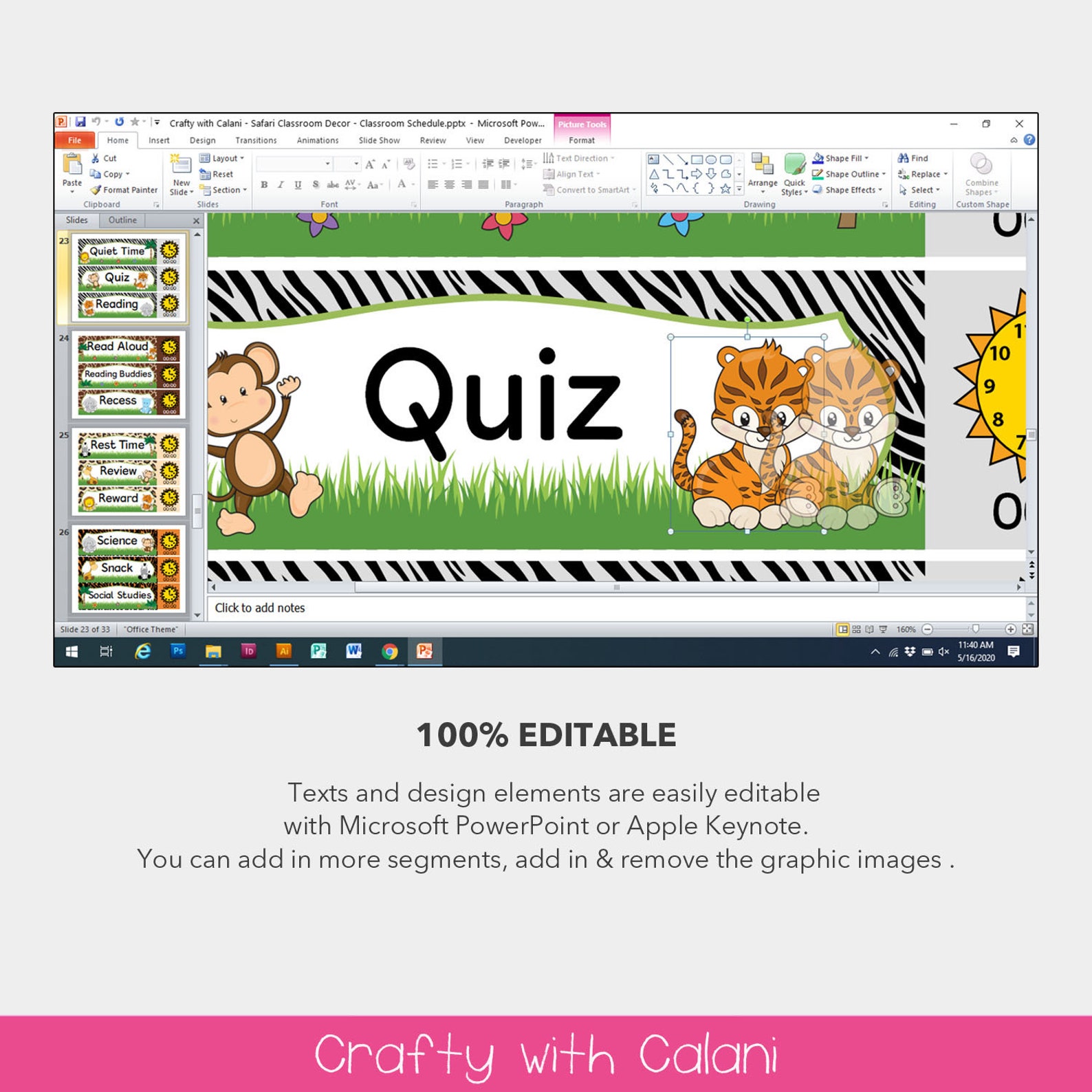 Classroom Schedule Cards Jungle Classroom Safari Classroom - Etsy