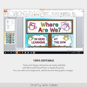 Classroom Door Sign, Owl Classroom Theme, Editable Where Are We Sign ...