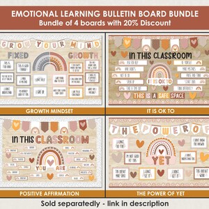 The Power of yet Bulletin Board Kit, Boho Rainbow Classroom Display ...