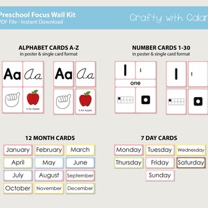 Preschool Focus Wall Template, Preschool Learning Wall, Classroom ...