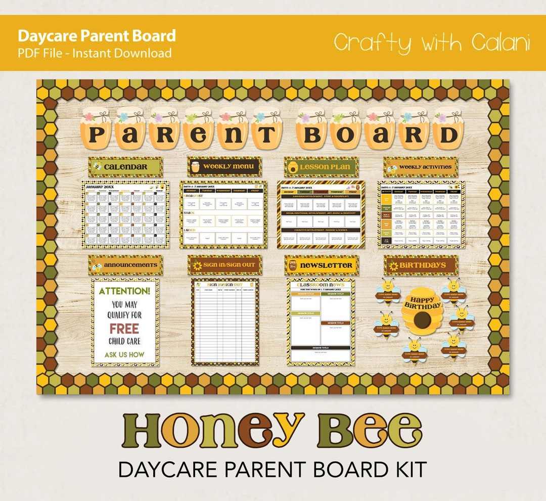 Daycare Parent Board, Childcare Bulletin Board Template, Parent Info ...