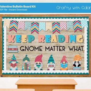 Reading Bulletin Board Kit, Classroom Bulletin Board, Gnomes Themed ...