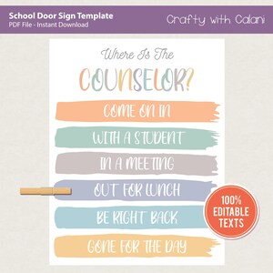 School Door Sign Template, Personalized Door Sign, Where is the ...