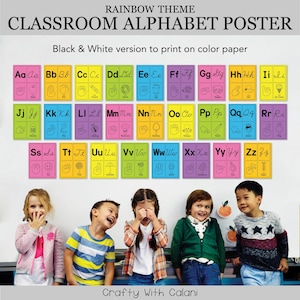 Alphabet Poster Classroom Decoration, Cursive Alphabet Poster, ASL ...