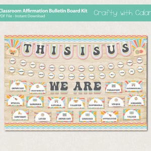 Positive Affirmation Bulletin Board Kit Classroom Door Decor - Etsy