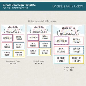 School Door Sign Template, Personalized Door Sign, Where is the ...