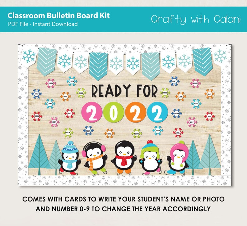 Classroom Bulletin Board Kit New Year Bulletin Board Cute - Etsy
