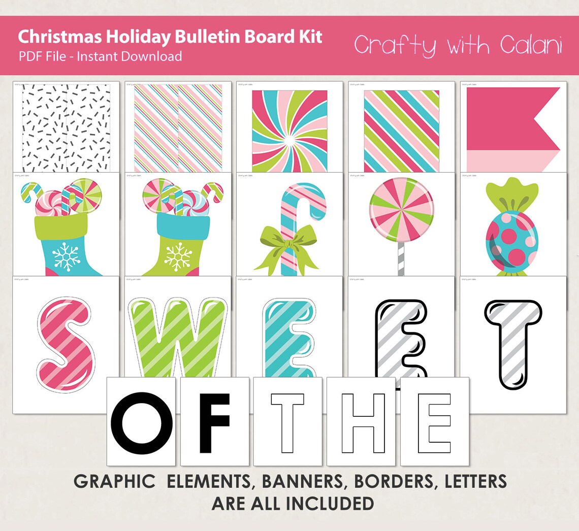 Christmas Bulletin Board Kit Christmas Classroom Door Decor - Etsy