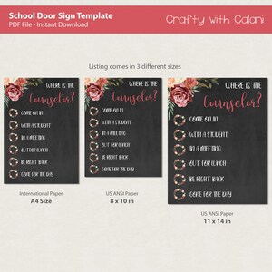 School Door Sign Template, Personalized Door Sign, Where is the ...