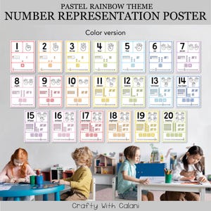 Classroom Number Poster, Preschool Number Poster, Number Poster 1-20 ...