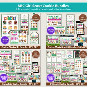Girl Scout Cookie 2024 Menu, ABC Scout Cookie Flyer, Girl Scout Cookie ...