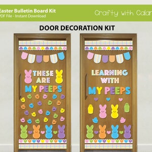 Easter Bulletin Board Kit, April Classroom Bulletin Board, Peeps Candy ...