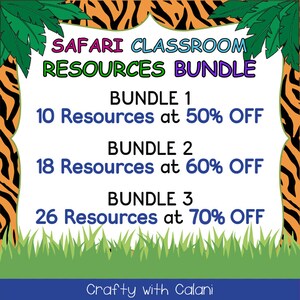 Alphabet Poster Classroom Decoration, Safari Classroom Theme, ABC ...