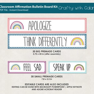 Mindset Bulletin Board Kit, Classroom Door Decor, Social Emotional ...