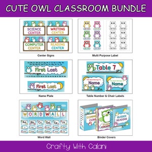 Classroom Decoration Bundle Cute Owl Classroom Owl Classroom - Etsy