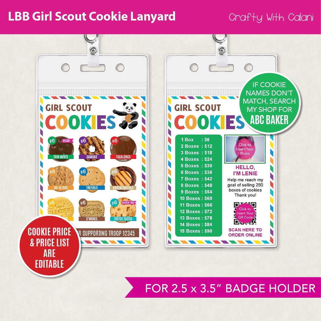 2025 Scout Cookie Lanyard, LBB Cookie Lanyard, LBB Cookie Price List ...