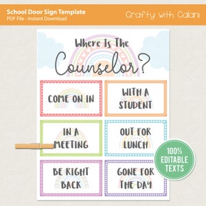 School Door Sign Template, Personalized Door Sign, Where is the ...