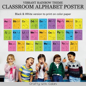 Alphabet Poster Classroom Decoration, Cursive Alphabet Poster, ASL ...