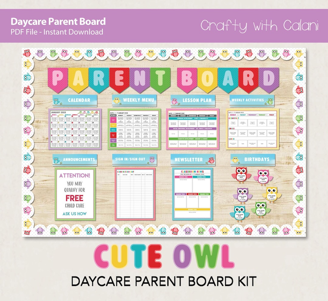 Daycare Parent Board, Childcare Bulletin Board Template, Parent Info ...