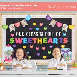 Classroom Bulletin Board Kit, Valentine's Day Bulletin Board, Candy ...
