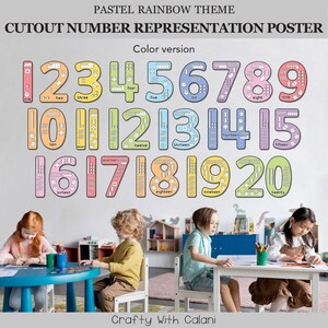 Cutout Number Poster, Classroom Number Poster, Number Poster 1-20 ...