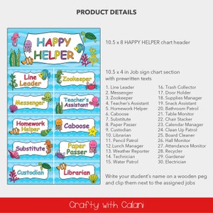 Classroom Jobs Display, Ocean Theme Classroom, Editable Sea Classroom ...