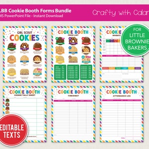 Girl Scout Cookie Booth Printable, Cookie Price List, Cookie Tally ...