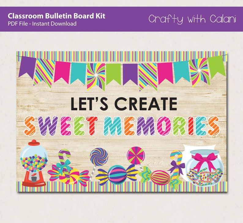 Candy Bulletin Board Kit Candy Classroom Door Decor Candy | Etsy