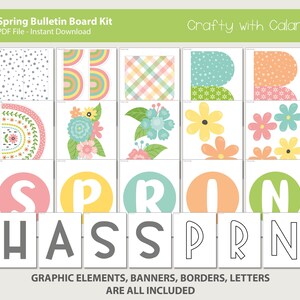 Spring Bulletin Board Kit, Spring Classroom Bulletin Board, April ...