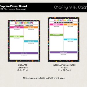 Daycare Parent Board, Childcare Bulletin Board Template, Parent Info ...