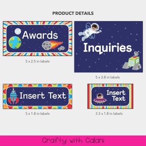 Classroom Supply Label, Space Classroom Theme, Space Classroom Label ...