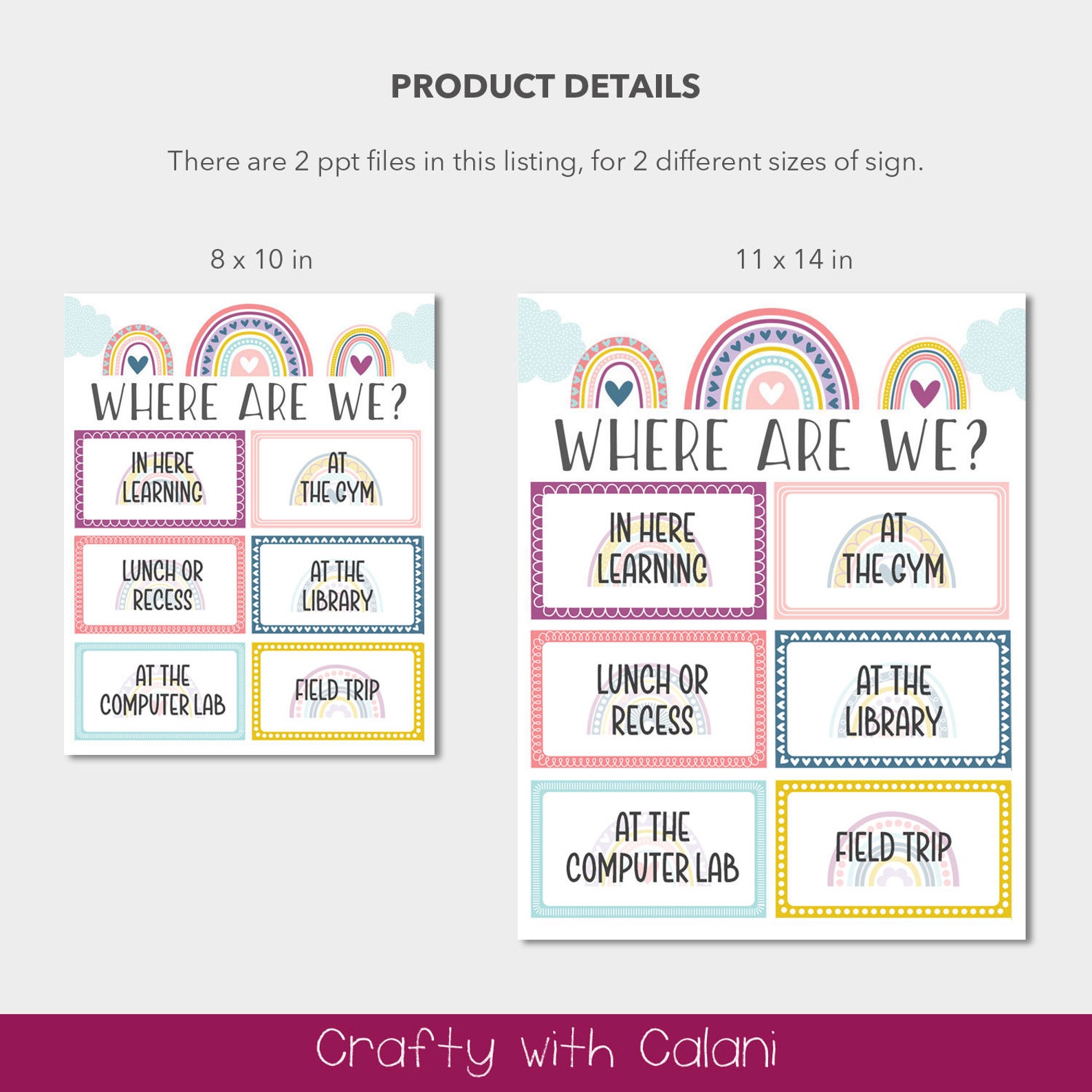 Classroom Door Sign Boho Rainbow Classroom Where Are We Door - Etsy